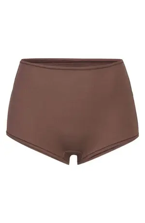 SKIMS Stretch Cotton Jersey Boyshorts Garnet