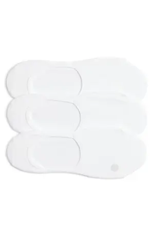 Zella Assorted 3-pack No-show Sock Liners - White