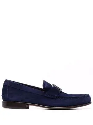 FERRAGAMO Logo-plaque Loafers - Blue