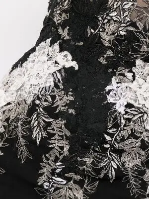 SAIID KOBEISY Fitted Floral Lace-embroidered Gown