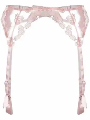 FLEUR OF ENGLAND Valentina Suspender Belt - Pink
