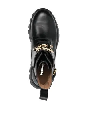 Dsquared2 Logo Plaque Ankle Boots