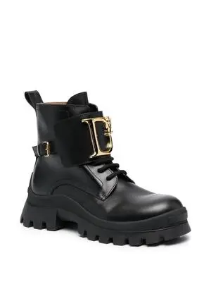Dsquared2 Logo Plaque Ankle Boots