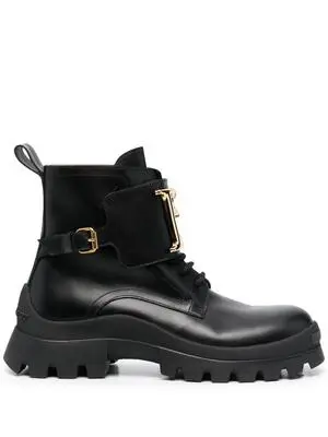 Dsquared2 Logo Plaque Ankle Boots