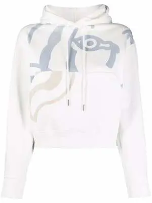 Kenzo Graphic-print Cotton Hoodie - White