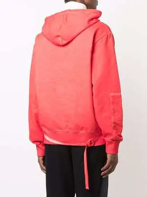 Helmut Lang Embroidered Logo Hoodie - Red