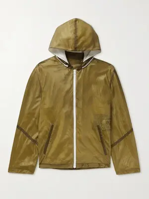 DOUBLE ELEVEN Panelled Nylon-ripstop Hooded Jacket
