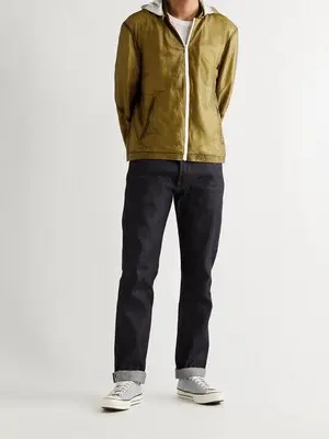 DOUBLE ELEVEN Panelled Nylon-ripstop Hooded Jacket