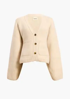 Khaite Scarlet Cashmere Cardigan Custard