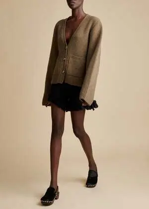 Khaite Scarlet Cashmere Cardigan Moss