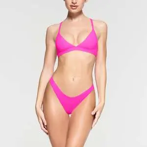 SKIMS Fits Everybody Triangle Bralette Neon Pink