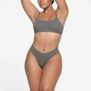 SKIMS Thong | Medium Neutral | 2xs | Fits Everybody Gunmetal