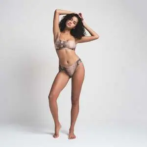 SKIMS Cheeky Brief | Light Neutral | 2xs | Fits Everybody Clay Snakeskin Print
