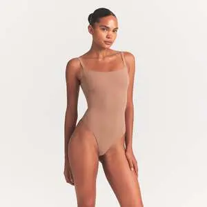 SKIMS Square Neck Bodysuit With Thong Back - Sienna