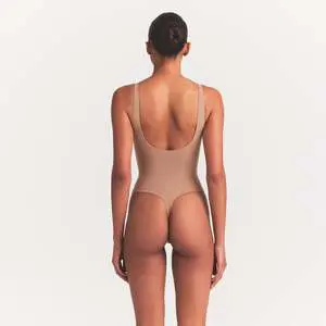SKIMS Square Neck Bodysuit With Thong Back - Sienna