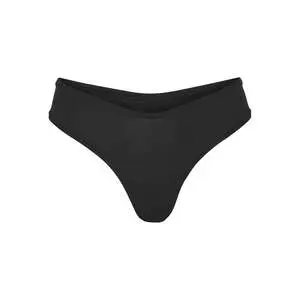 SKIMS Dipped Thong | Green | 2xs | Cotton Jersey Black