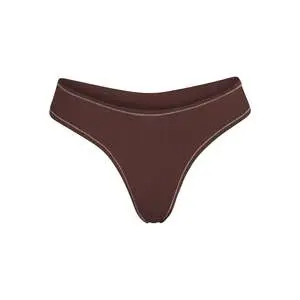 SKIMS Dipped Thong | Green | 2xs | Cotton Jersey Chocolate