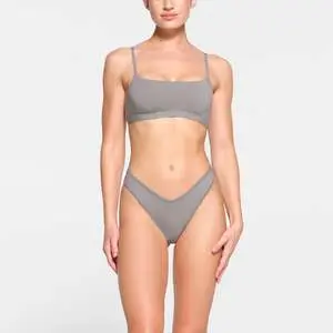 SKIMS Dipped Thong | Green | 2xs | Cotton Jersey Pacific