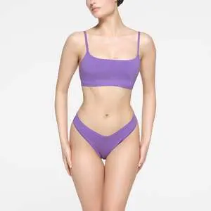 SKIMS Dipped Thong | Green | 2xs | Cotton Jersey Ultra Violet