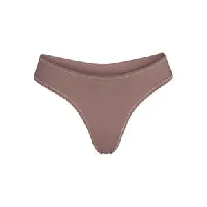 SKIMS Dipped Thong | Green | 2xs | Cotton Jersey Umber