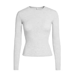 SKIMS Long Sleeve T-shirt - Light Heather Grey