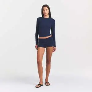 SKIMS Long Sleeve T-shirt - Navy