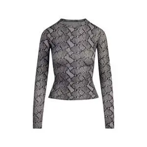 SKIMS Long Sleeve T-shirt - Shadow Snake Print