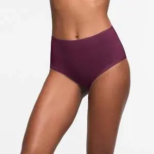SKIMS Cotton Jersey Full Brief - Deep Berry