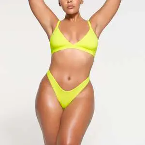 SKIMS Dipped Front Thong | Medium Neutral | 2xs | Fits Everybody Daffodil