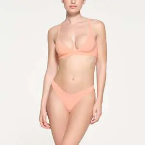 SKIMS Dipped Front Thong | Medium Neutral | 2xs | Fits Everybody Faded Nectar