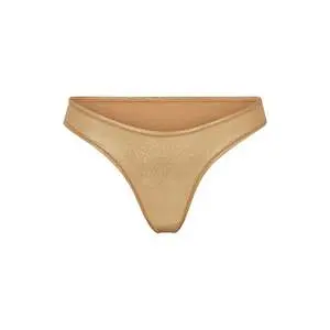 SKIMS Dipped Front Thong | Medium Neutral | 2xs | Fits Everybody Gold