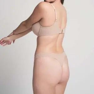 SKIMS Dipped Front Thong | Medium Neutral | | Fits Everybody - Mica