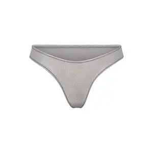 SKIMS Dipped Front Thong | Medium Neutral | 2xs | Fits Everybody Silver