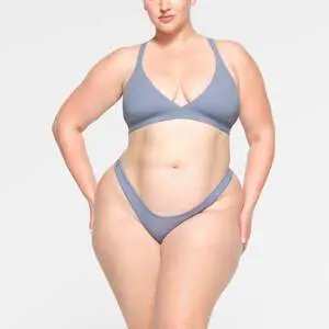 SKIMS Dipped Front Thong | Medium Neutral | 2xs | Fits Everybody Slate