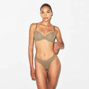 SKIMS Dipped Front Thong | Medium Neutral | 2xs | Fits Everybody Truffle