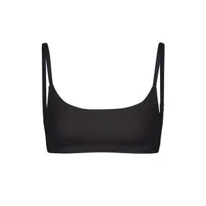 SKIMS Cotton Jersey Scoop Bralette Black