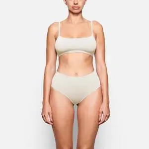 SKIMS Cotton Jersey Scoop Bralette - Bone