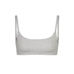 SKIMS Cotton Jersey Scoop Bralette Gray