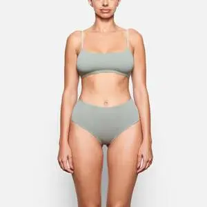 SKIMS Cotton Jersey Scoop Bralette - Mineral