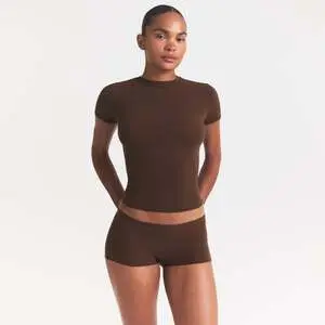 SKIMS Fits Everybody T-shirt - Cocoa