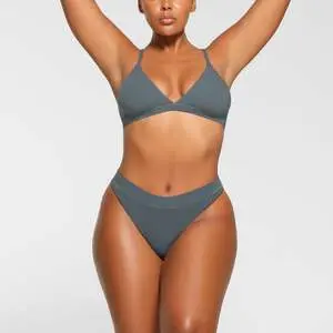 SKIMS Cheeky Tanga | Green | | Cotton Jersey - Kyanite