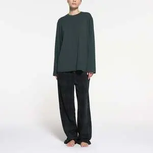 SKIMS Boyfriend Long Sleeve T-shirt - Cypress