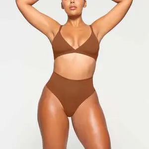 SKIMS High Waisted Thong | Medium Neutral | 2xs | Fits Everybody Bronze