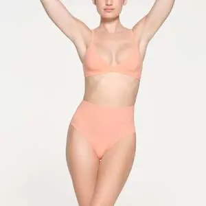 SKIMS High Waisted Thong | Medium Neutral | 2xs | Fits Everybody Faded Nectar