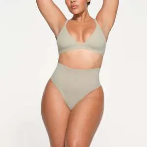 SKIMS High Waisted Thong | Medium Neutral | 2xs | Fits Everybody Talc
