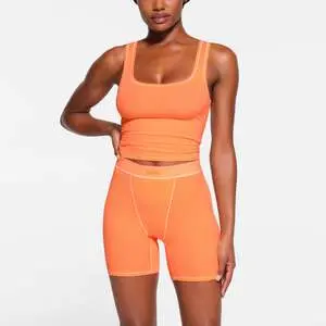 SKIMS Cotton Rib Boxer Apricot
