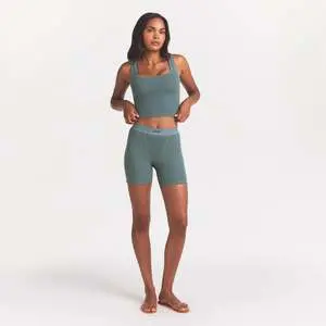 SKIMS Cotton Rib Boxer Kyanite