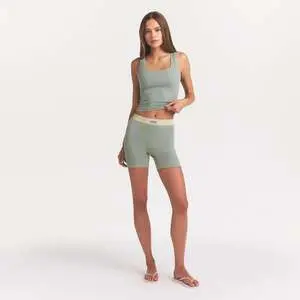 SKIMS Cotton Rib Boxer Mineral