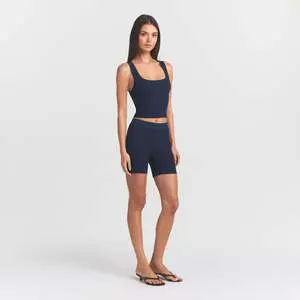 SKIMS Cotton Rib Boxer Navy