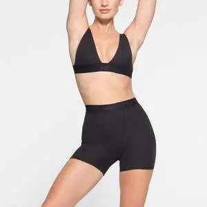 SKIMS Cotton Rib Boxer - Soot